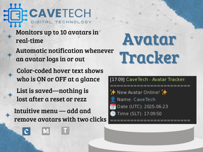 Second Life Marketplace - [CaveTech] - Avatar Tracker